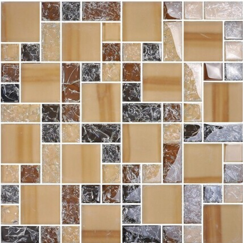 Stone Mosaic Tile Square Red Pattern Washroom Wall Marble Backsplash ...