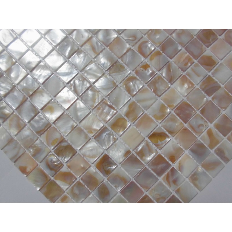 Mother of Pearl Tile Shower Liner Wall Backsplash Square Bathroom Shell ...