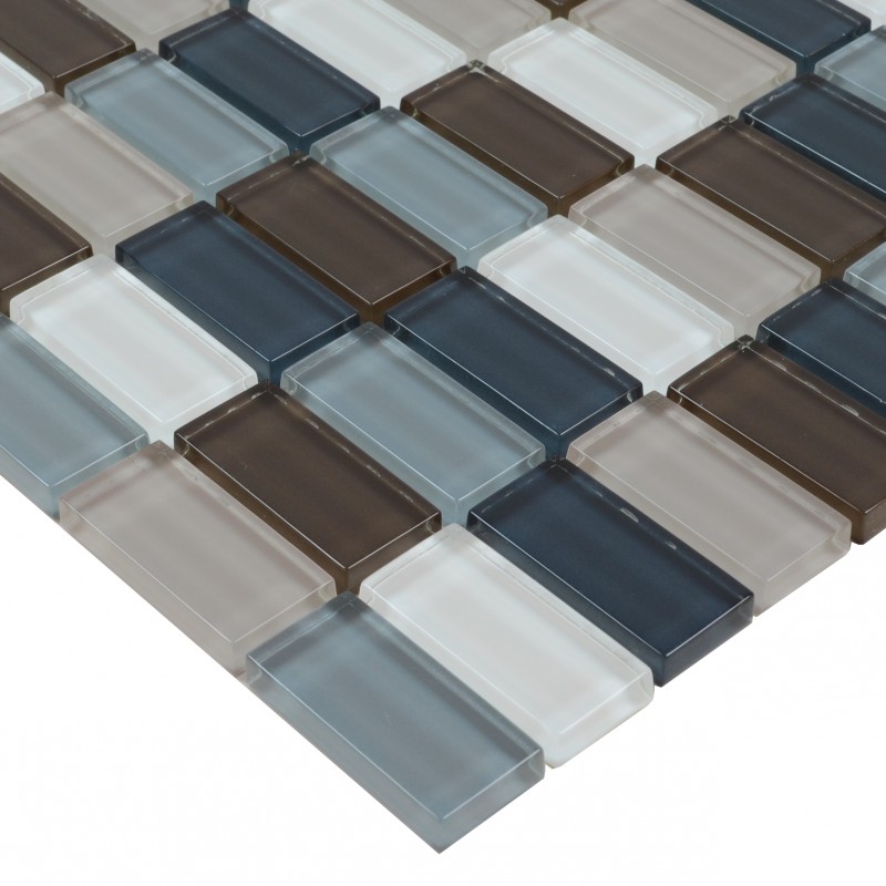 Crystal Glass Tile Uniform Brack Kitchen Backsplash Tiles Bathroom Wall ...