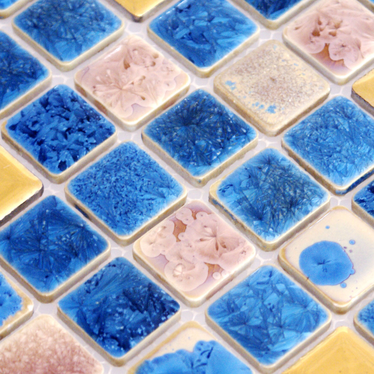 Porcelain Tile Snowflake Style Mosaic Art Design