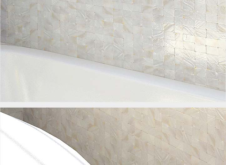 Seamless shell tiles natural seashell mosaic white mother of pearl tile ...