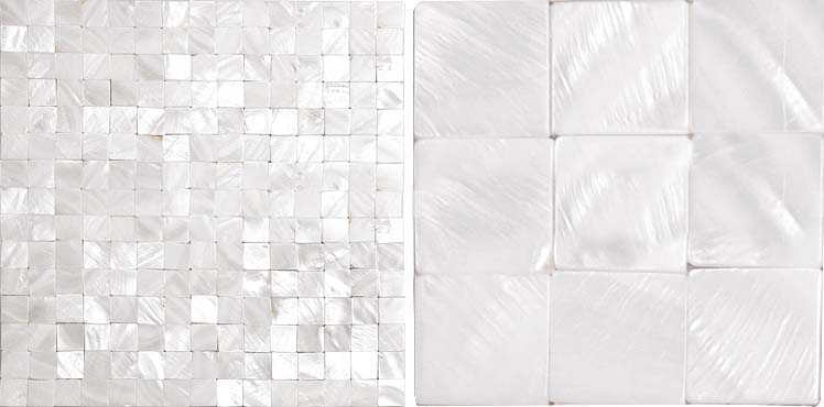 Seamless shell tiles natural seashell mosaic white mother of pearl tile ...