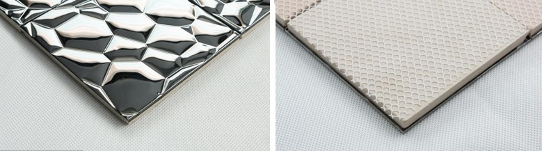 Metallic Mosaic Tile Glossy Metal Tile Brick Bathroom Wall Decor ...